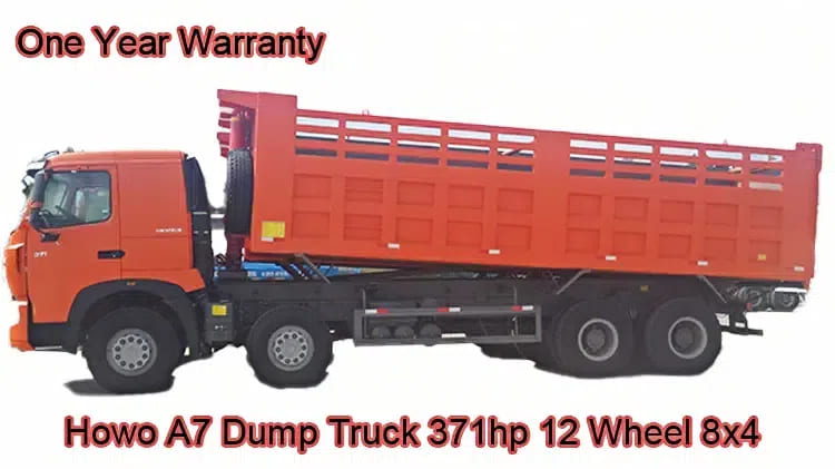 Howo A7 371 Dump Truck 12 Wheel Tipper for Sale Second Hand in UAE