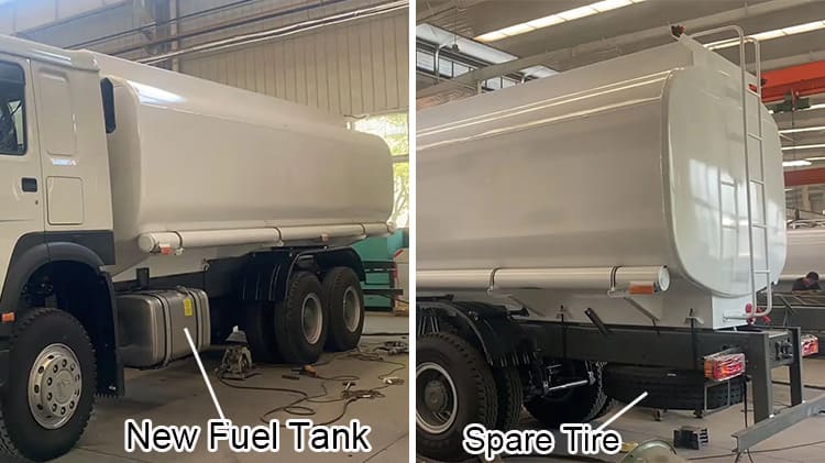 Used Howo 25000l Fuel Tank Truck 6000 Gallon Tanker in Ghana