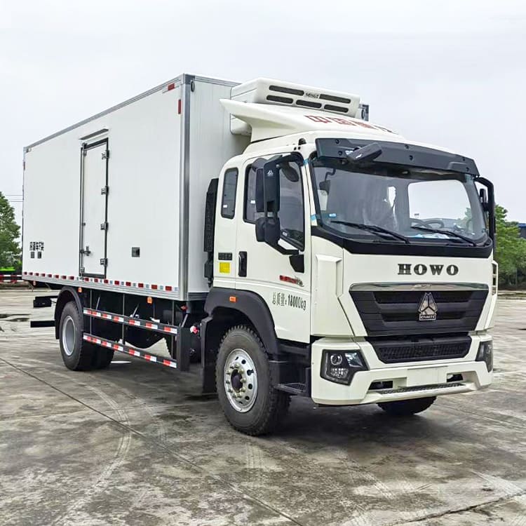 Used Howo Refrigerated Trucks 4x2 220hp to Ghana at Low Price